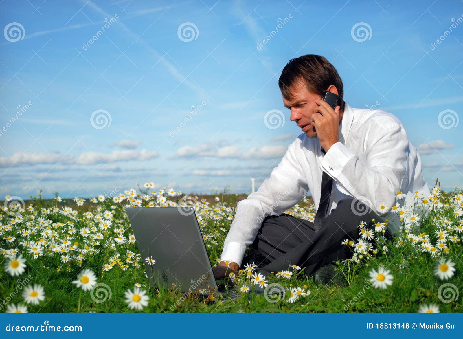 Working man stock photo. Image of internet, back, smile - 18813148