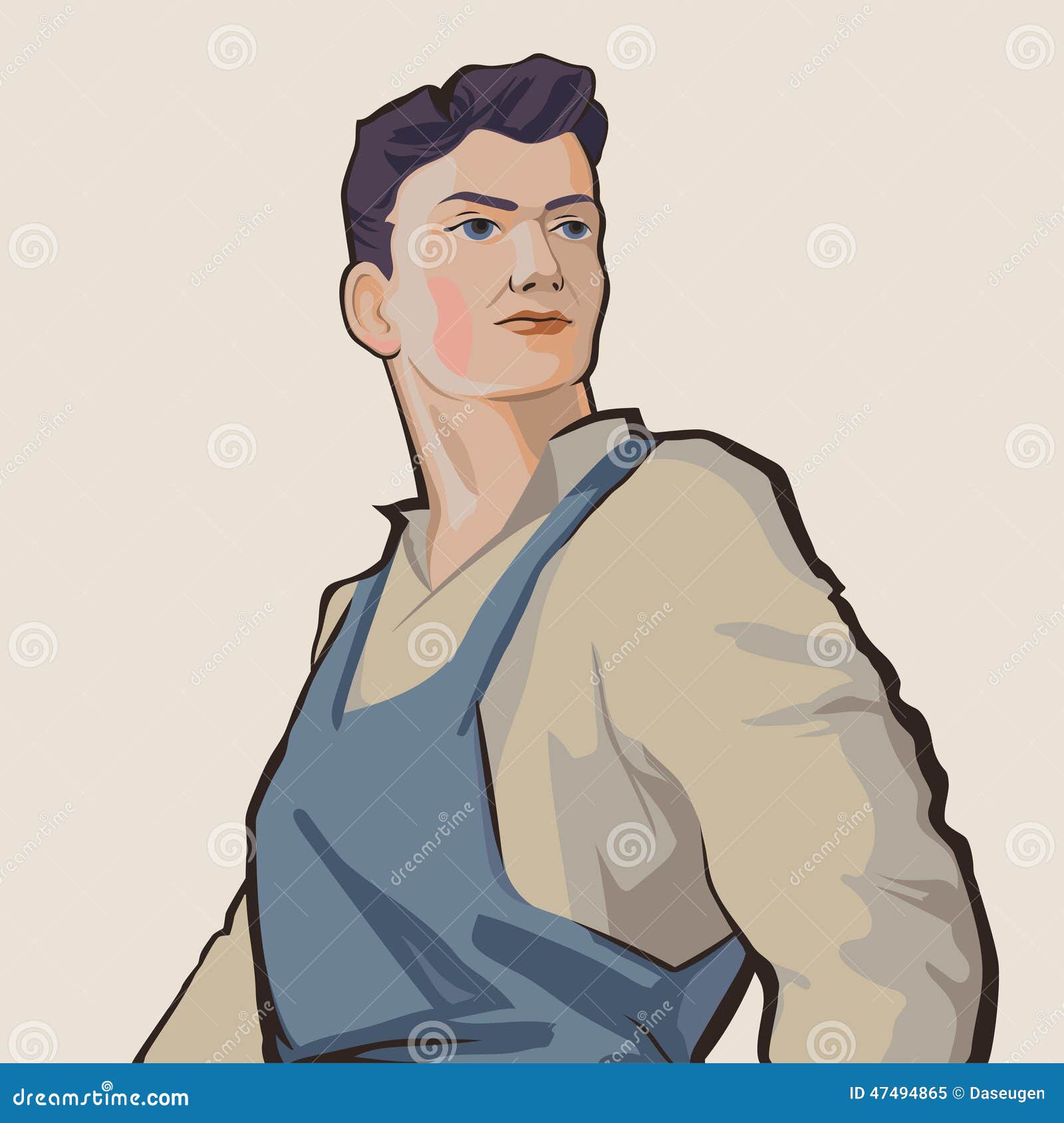 Working man stock vector. Illustration of people, laborer - 47494865