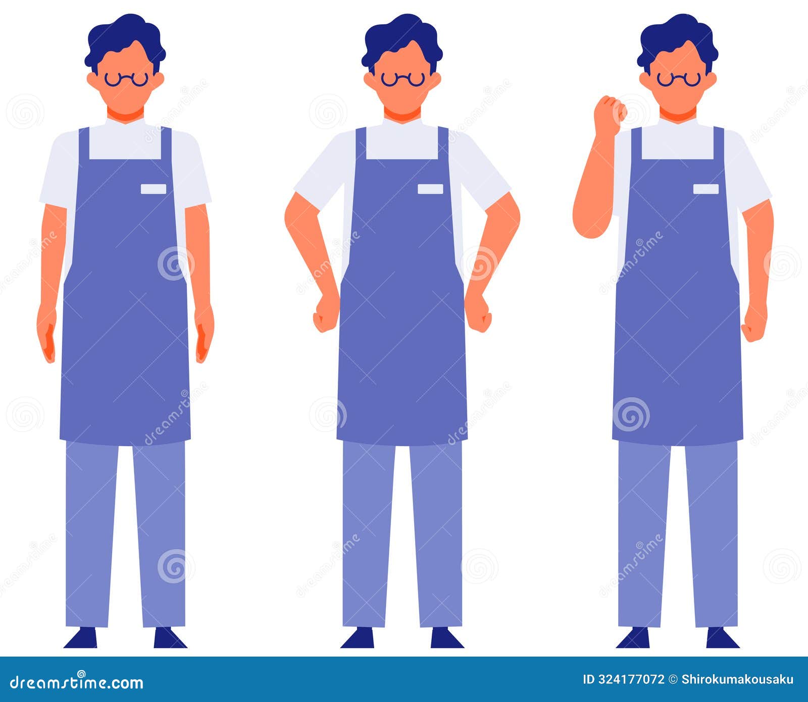 Working Man. Concept for Problem Solving. Man Cartoon Character. People ...