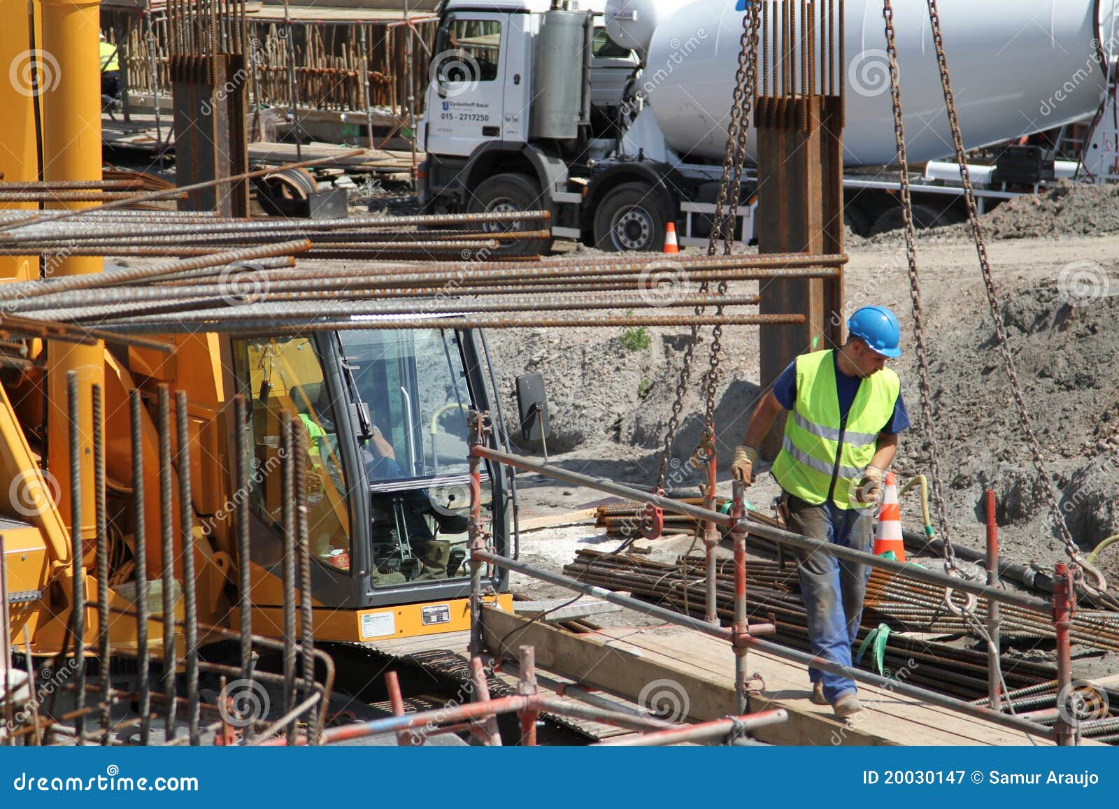 Working Man in a Construction Site Editorial Photography - Image of ...