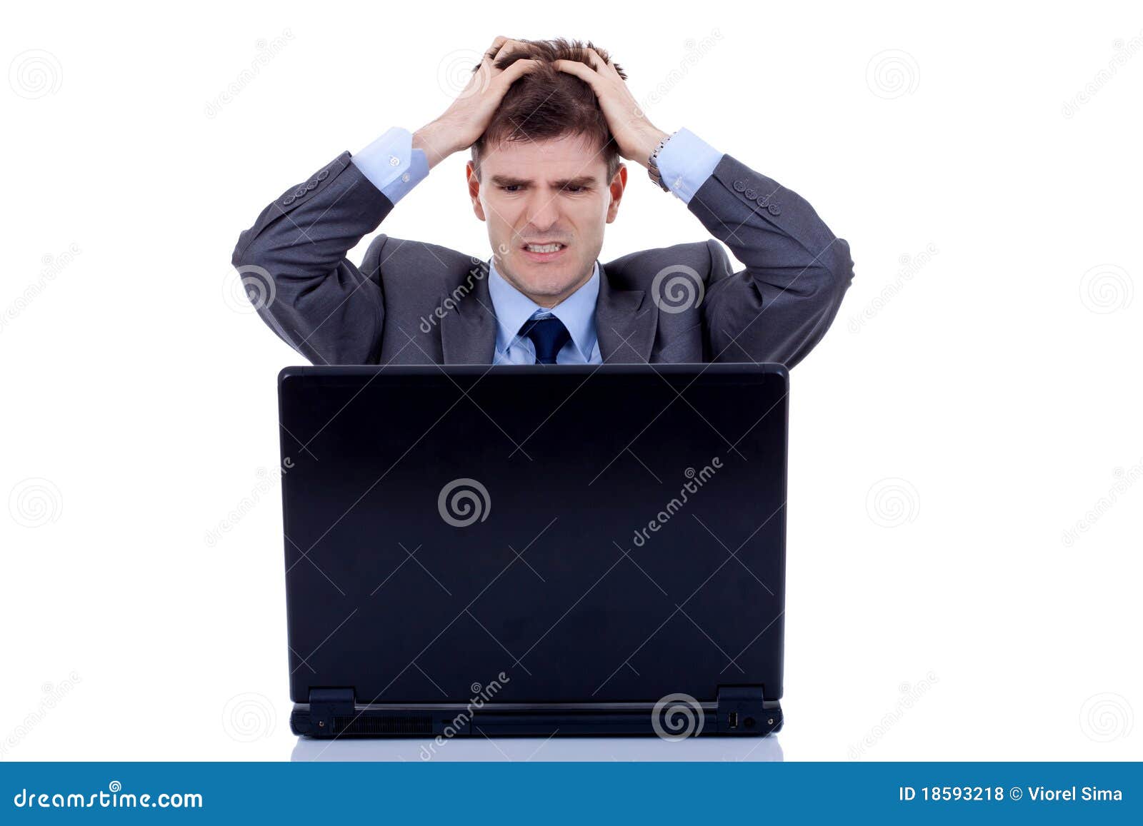 Working man is frustrated stock photo. Image of frustrated - 18593218