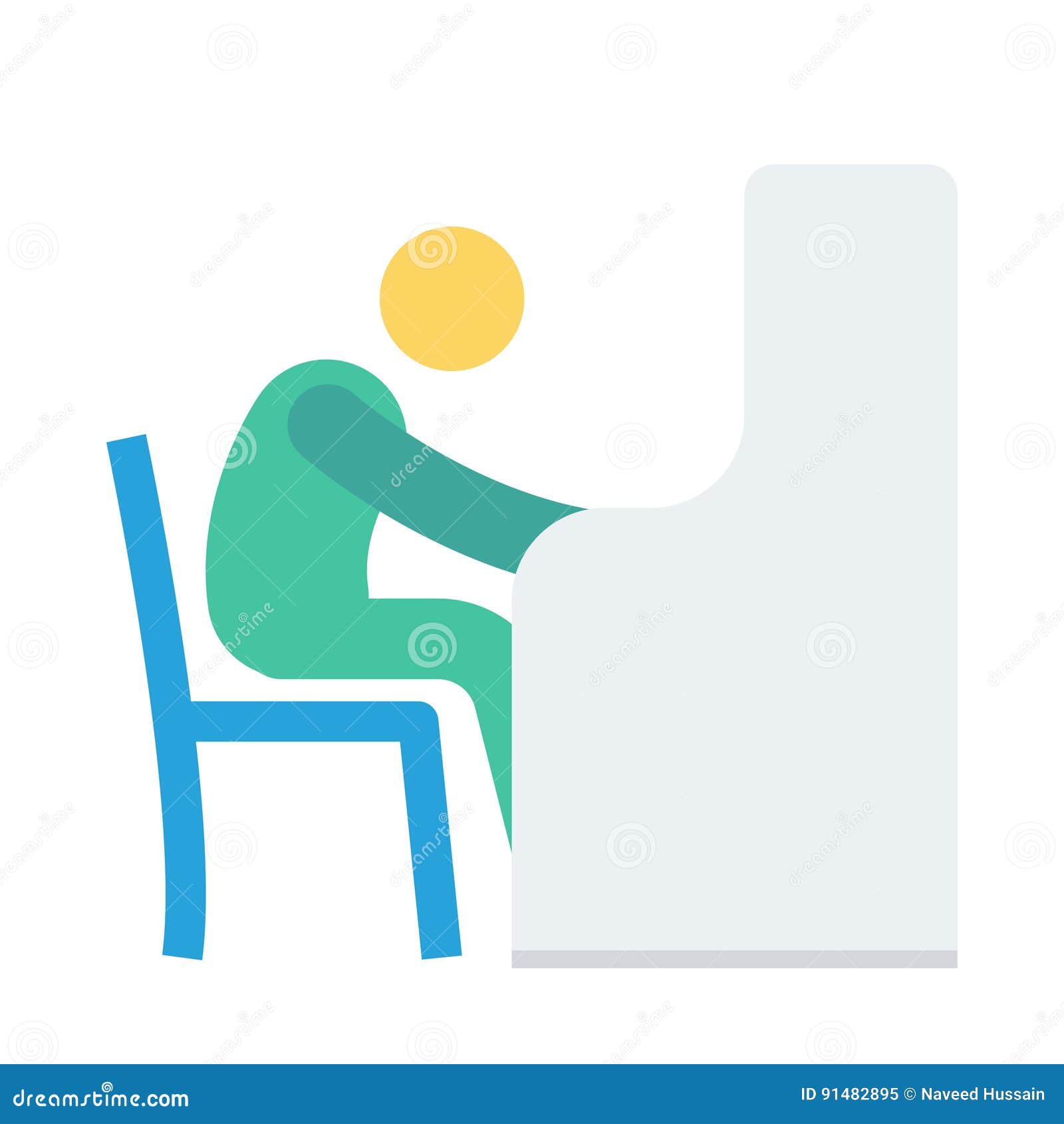 Working Man Icon stock vector. Illustration of woman - 91482895