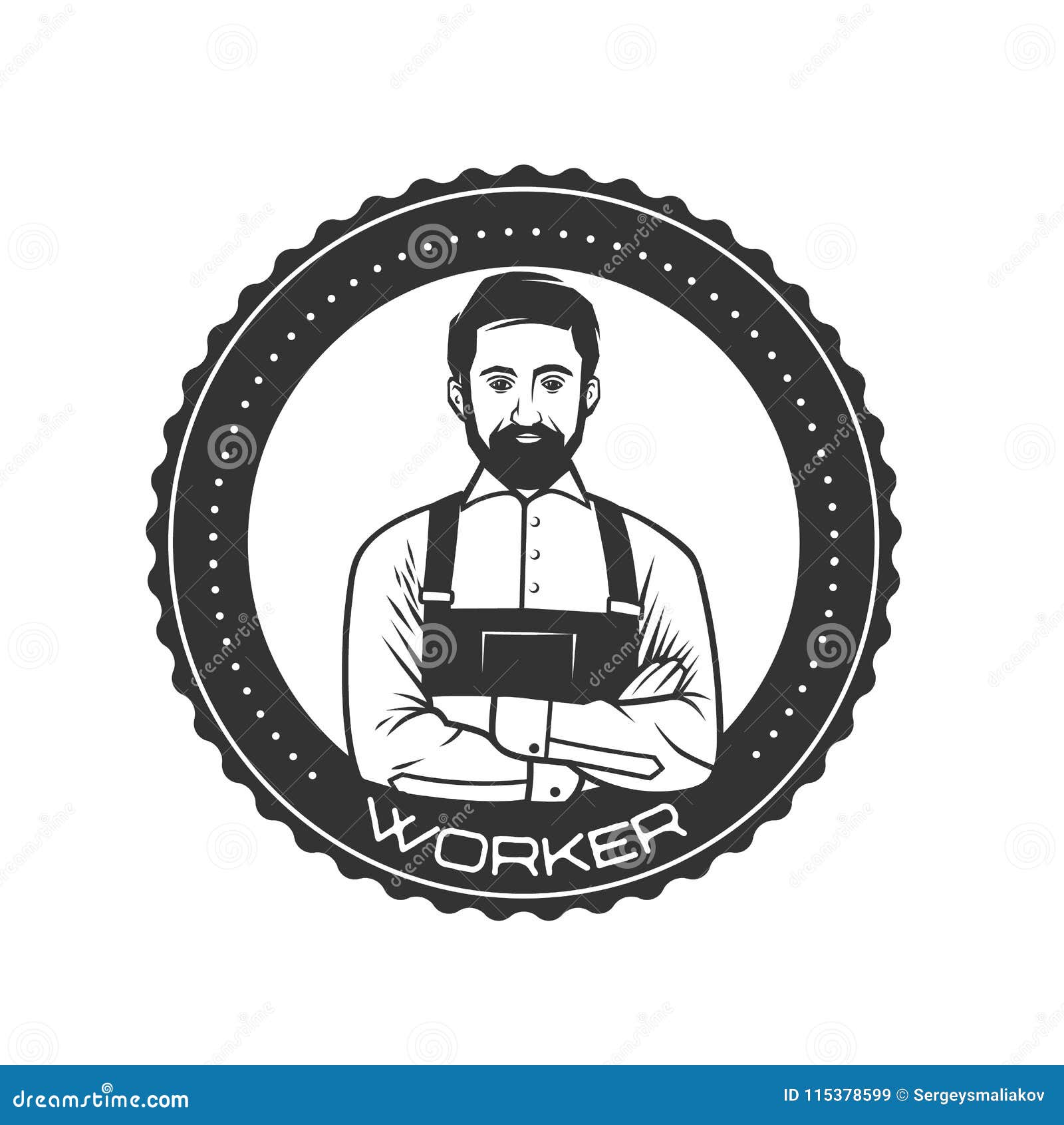 Working Man for Logo Template. Stock Vector - Illustration of graphic ...