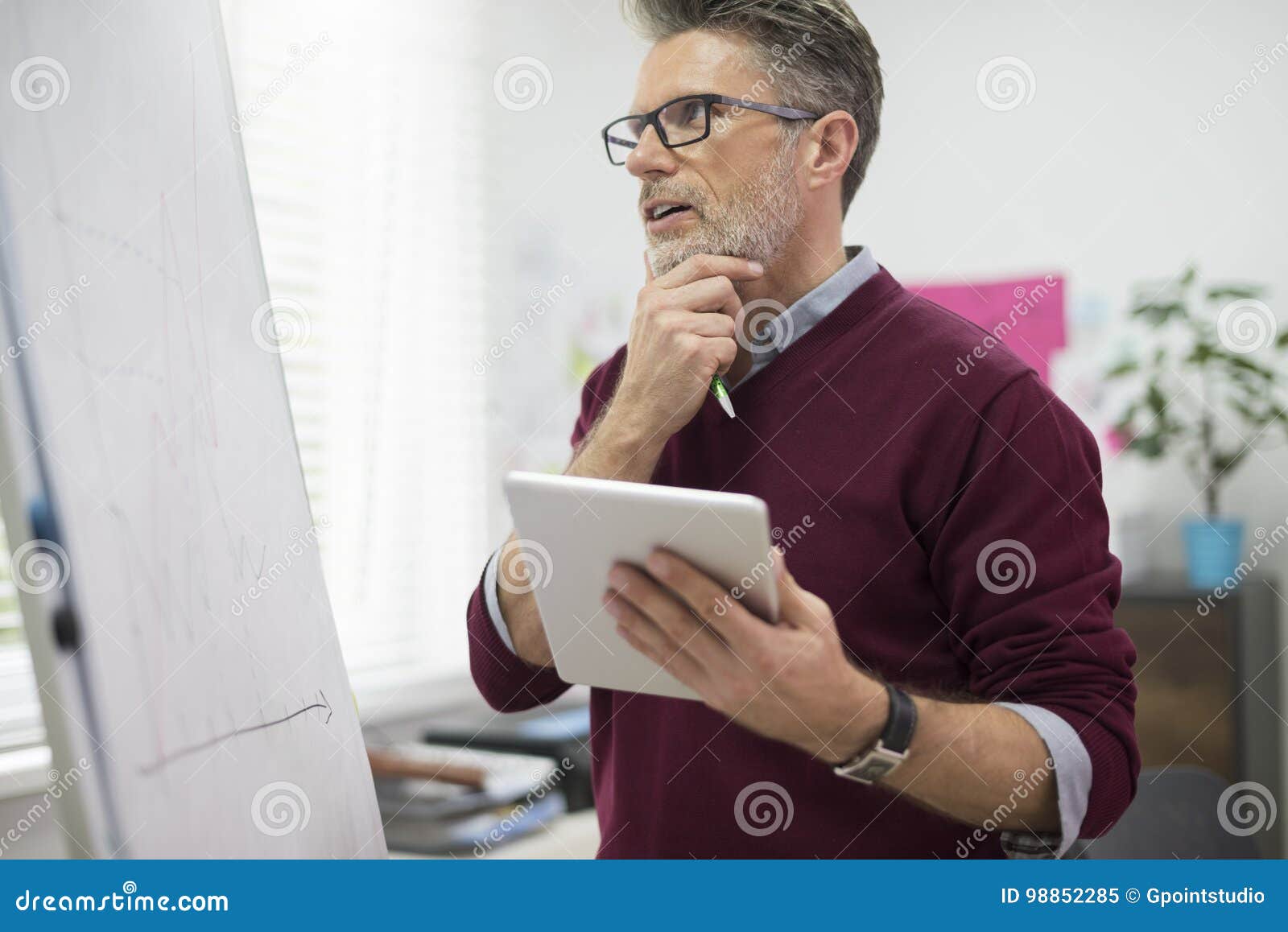 Working man in the office stock image. Image of business - 98852285
