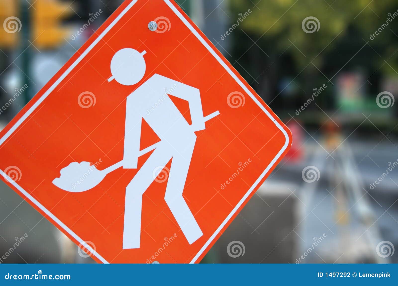 Working man sign stock photo. Image of orange, work, path - 1497292