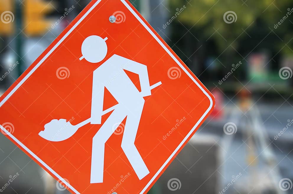 Working man sign stock photo. Image of orange, work, path - 1497292
