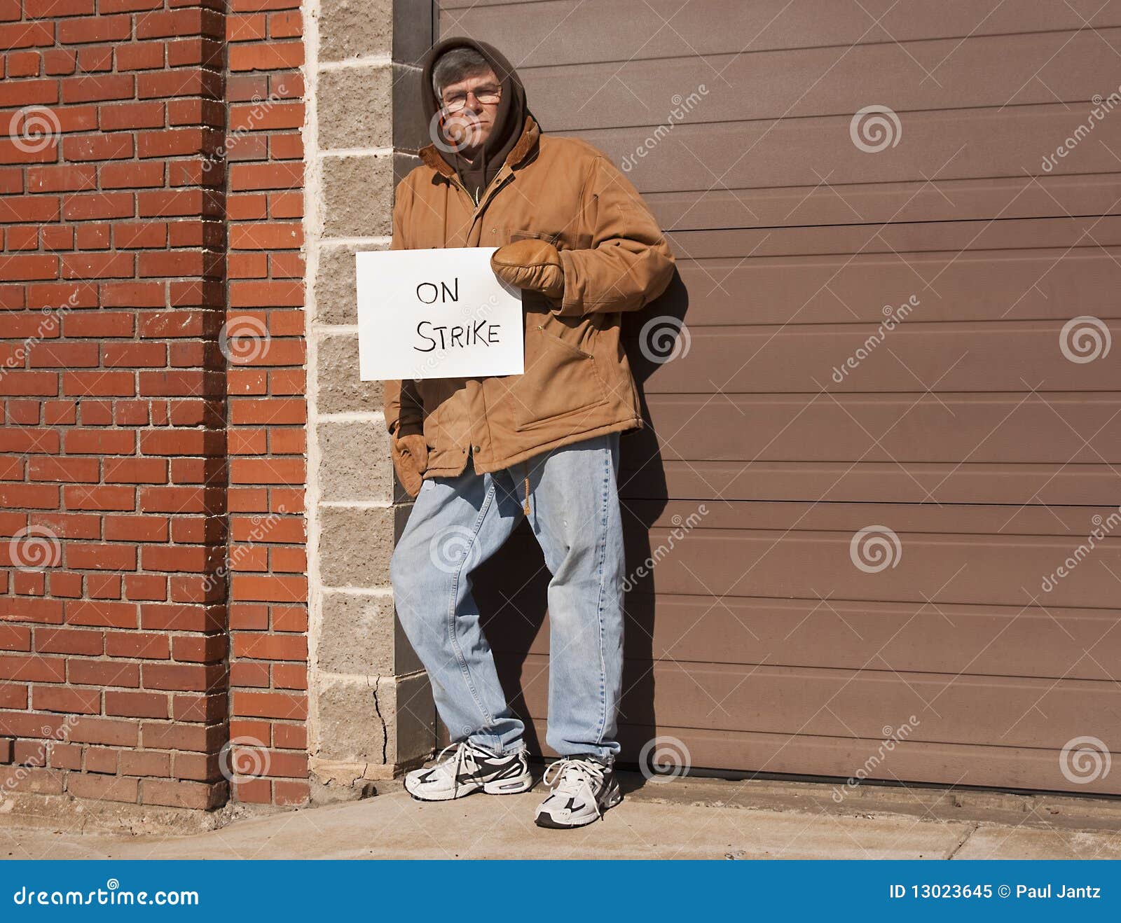 Working man on strike stock image. Image of union, stoppage - 13023645