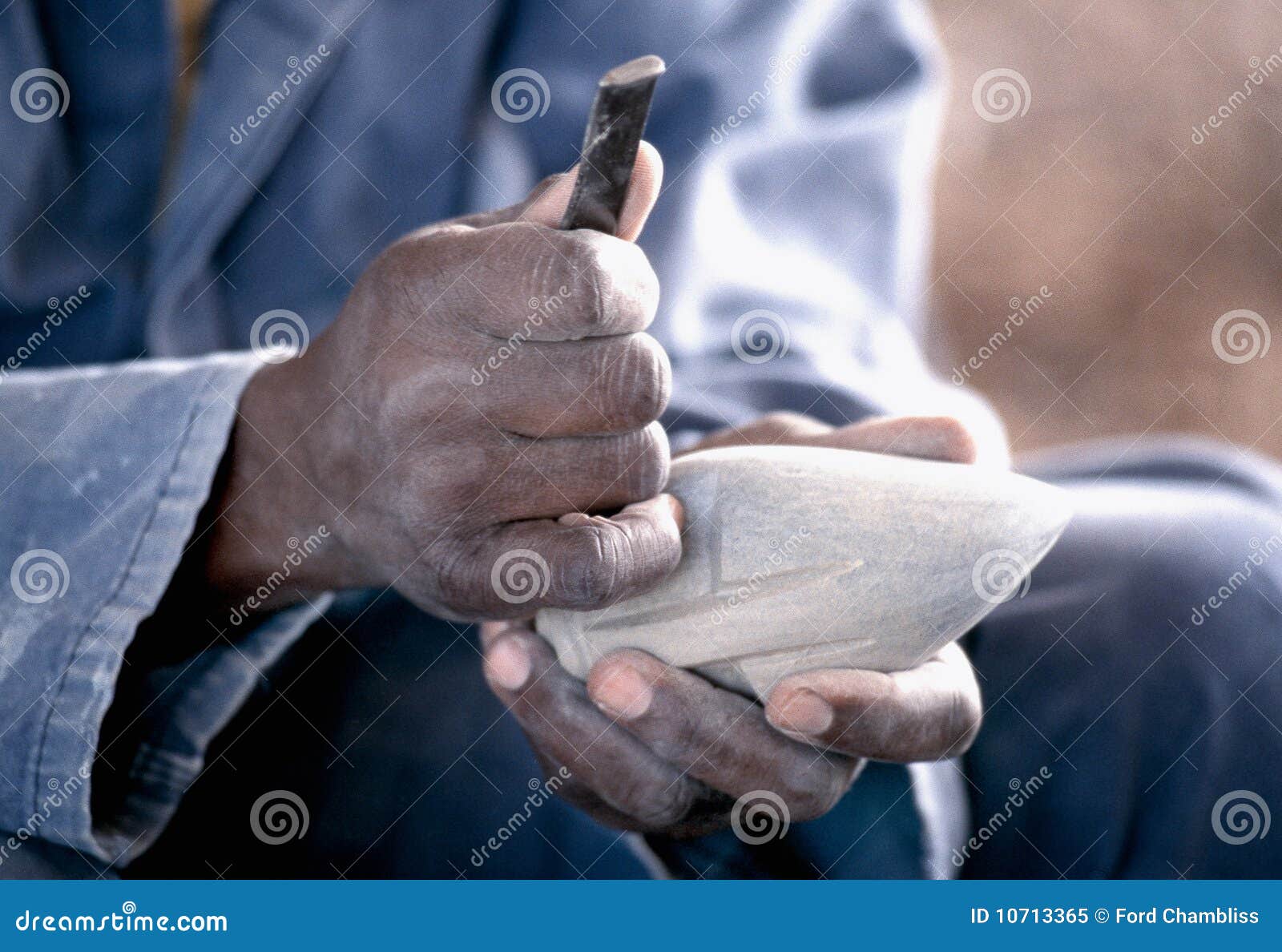 African Artist Hands Working on Sculpture Stock Image - Image of clay ...