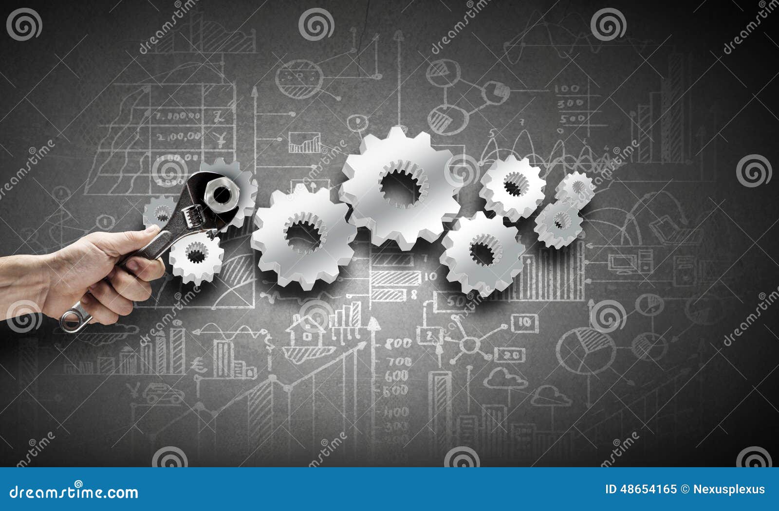 Working mechanism stock illustration. Illustration of concept - 48654165