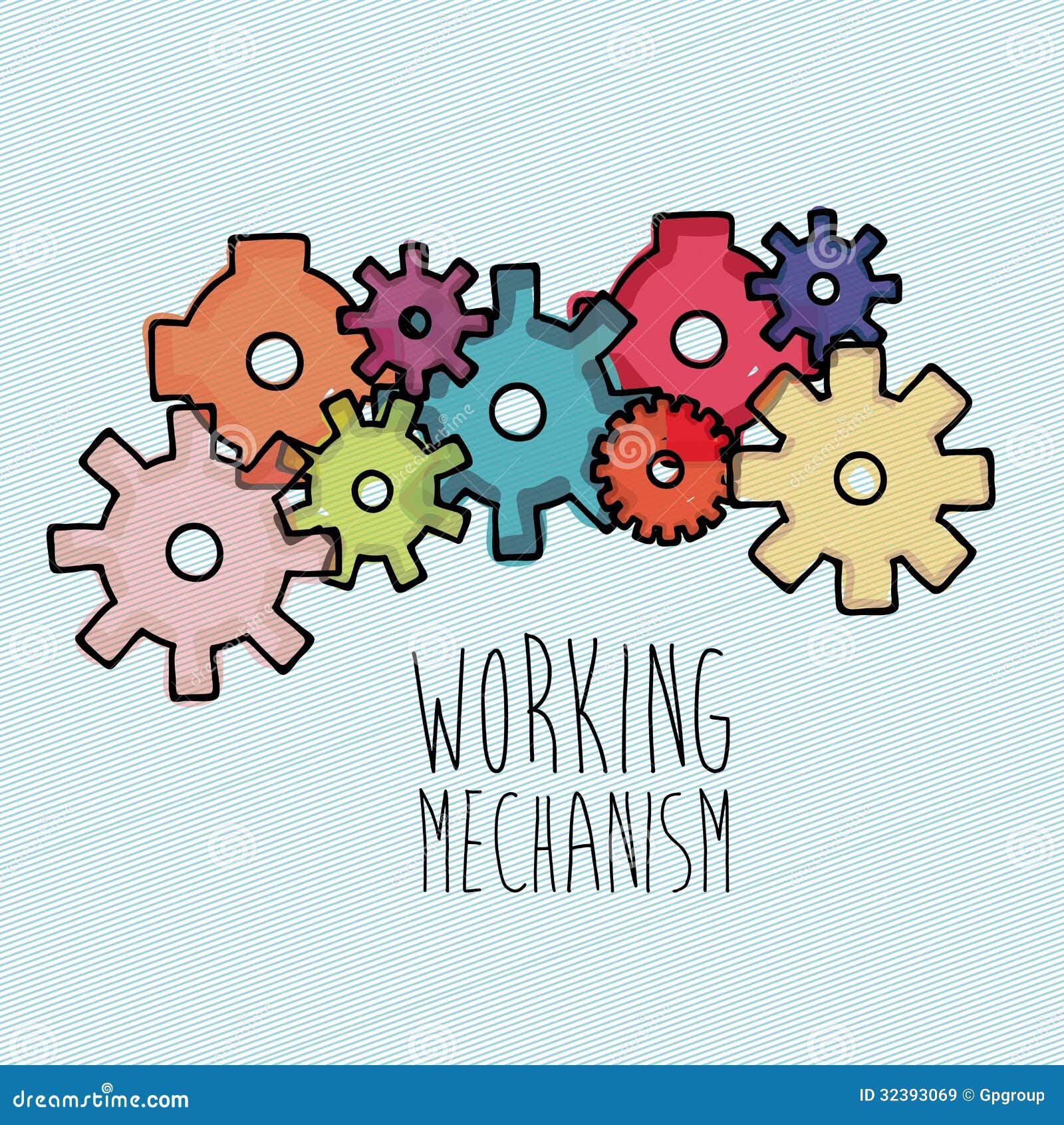Working mechanism stock vector. Illustration of gear - 32393069