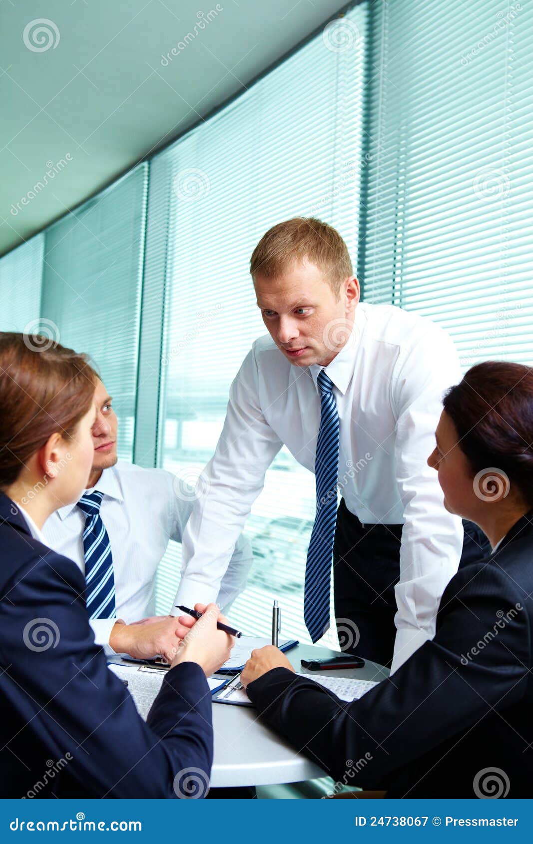 Working meeting stock image. Image of businesspeople - 24738067