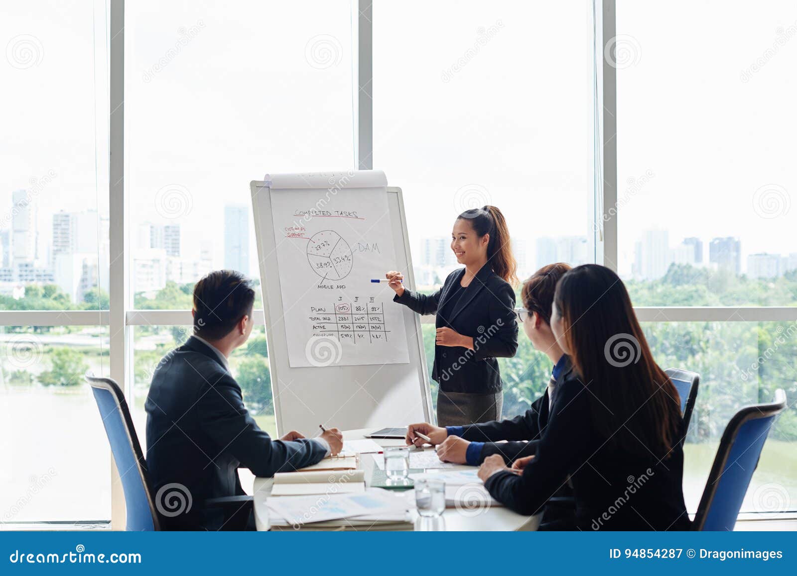 Working Meeting of Hard-Working Managers Stock Image - Image of sitting ...