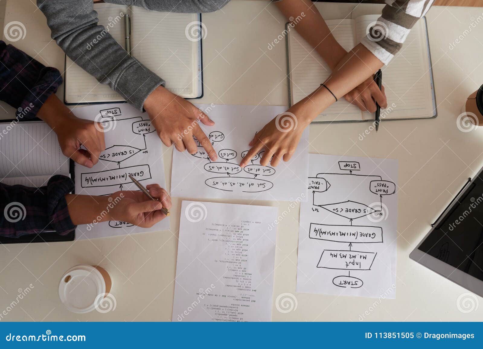 Working Meeting of Programmers Stock Image - Image of unrecognizable ... Working Meeting of Programmers Stock Image - Image of unrecognizable ...
