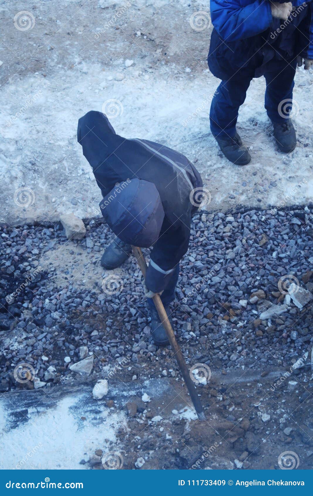 Working Men in the Form of Standing Around a Sand Pit Editorial Stock ...