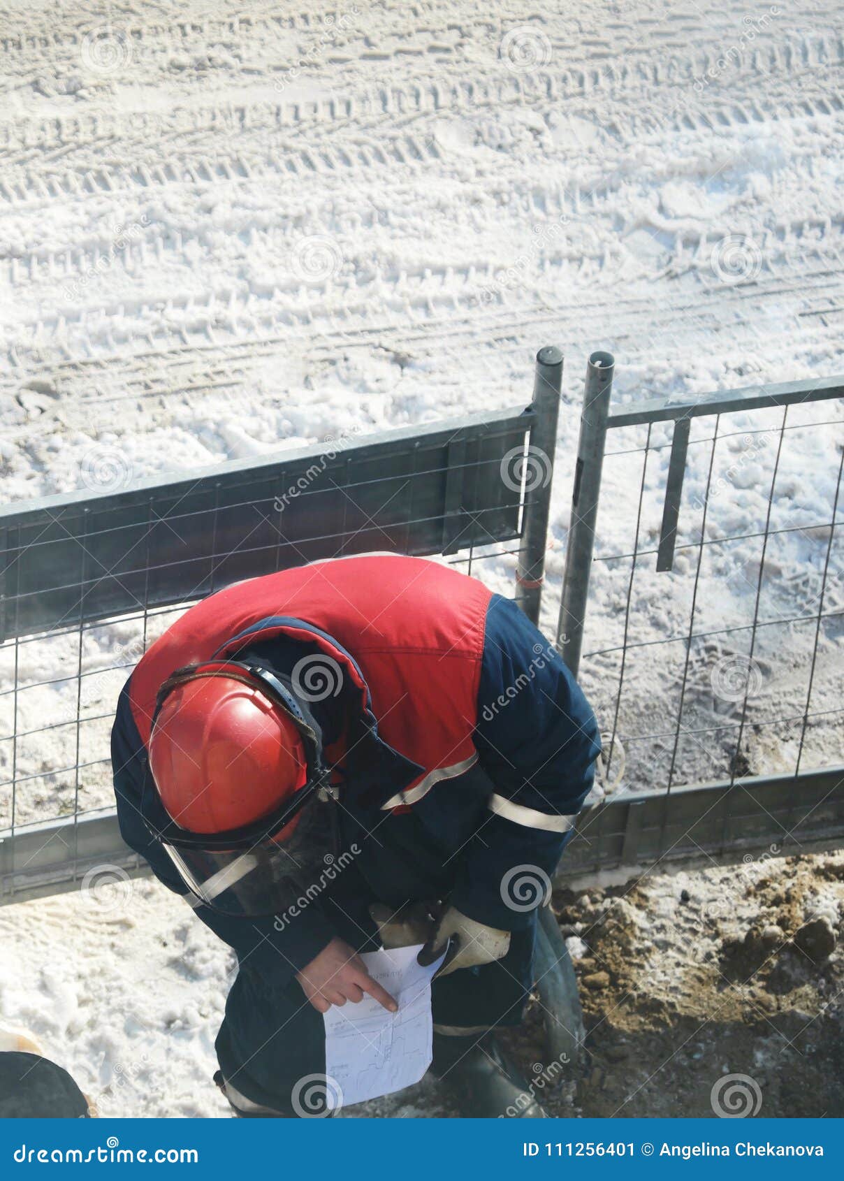 Working Men in the Form of Standing Around a Sand Pit Stock Image ...
