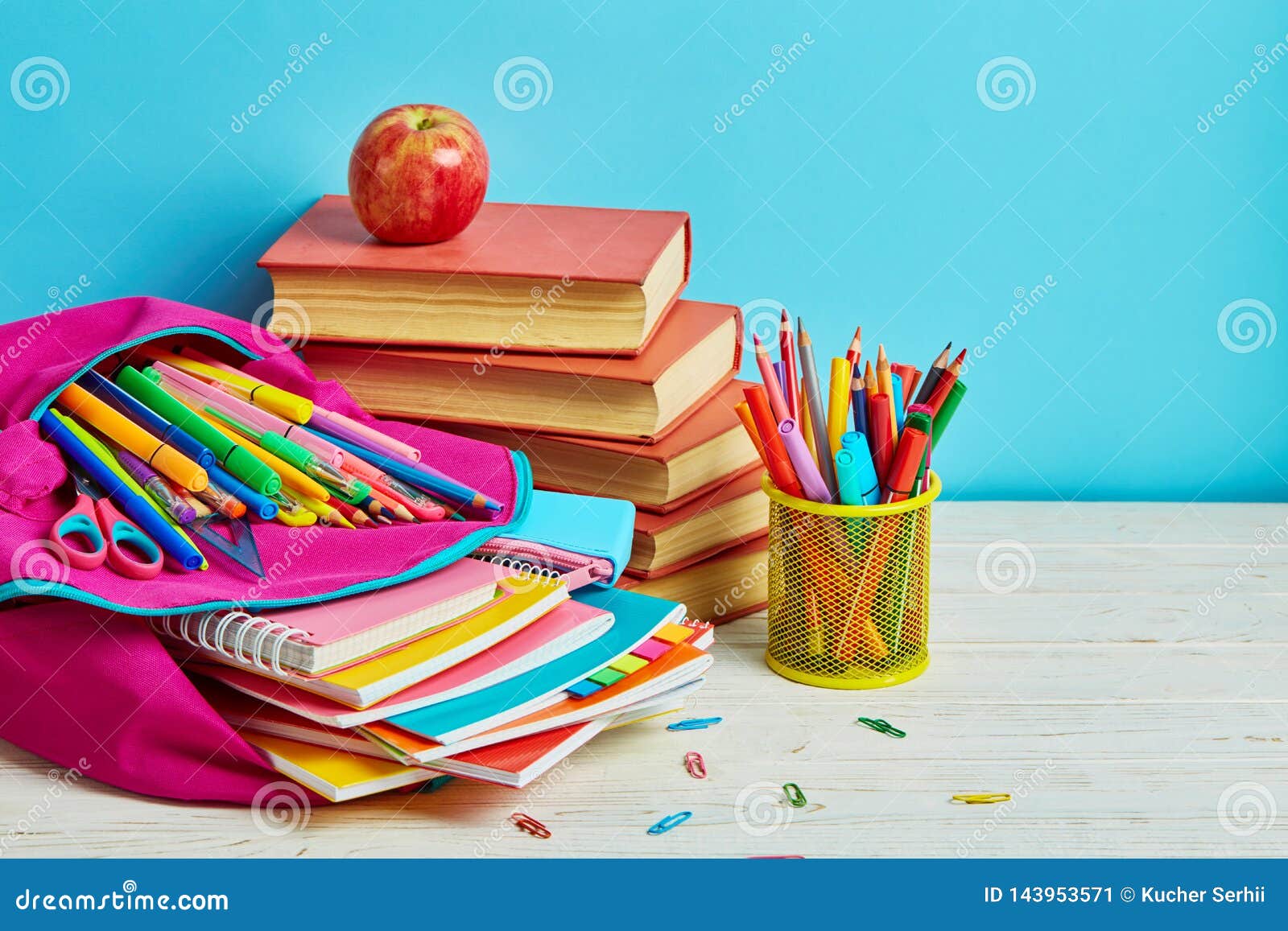 Working Mess on the Table in the Student Stock Image - Image of flatlay ...