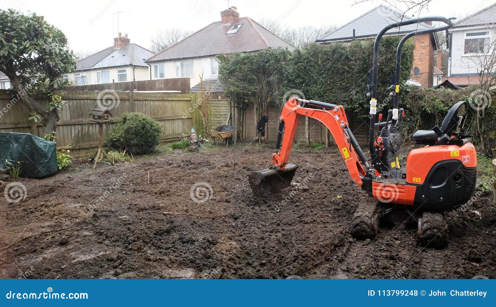 Working Micro Digger stock photo. Image of used, working - 113799248