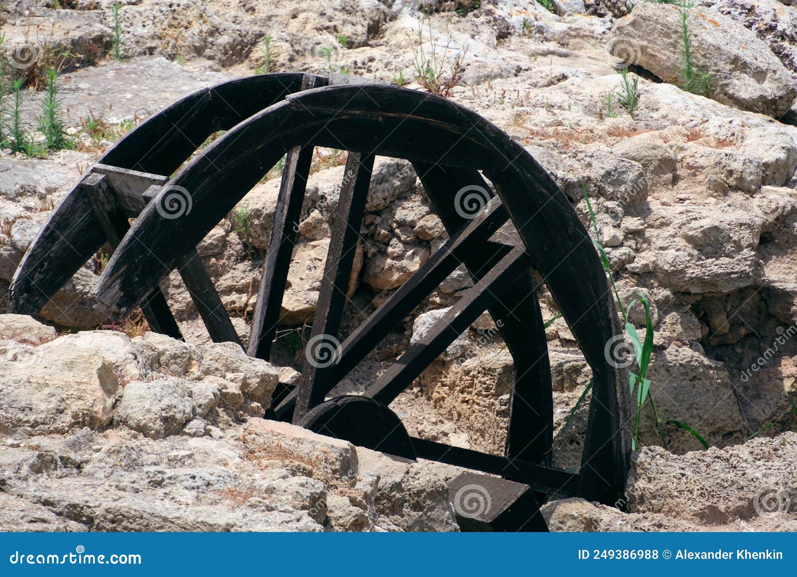 A Working Model of a Roman Mill, Near Caesarea Stock Photo - Image of ...