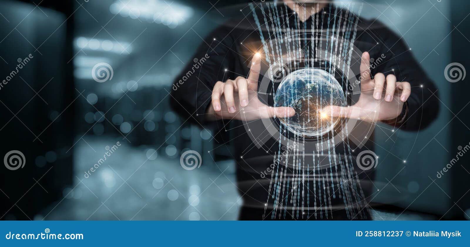 Working with Modern Technologies in the Global System Stock Image ...