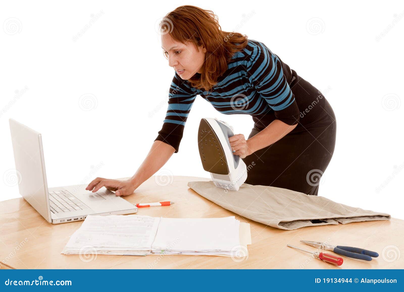 Working mom stock photo. Image of busy, person, housework - 19134944