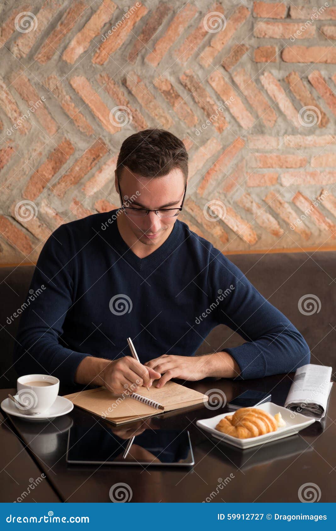 Working in morning stock image. Image of business, working - 59912727