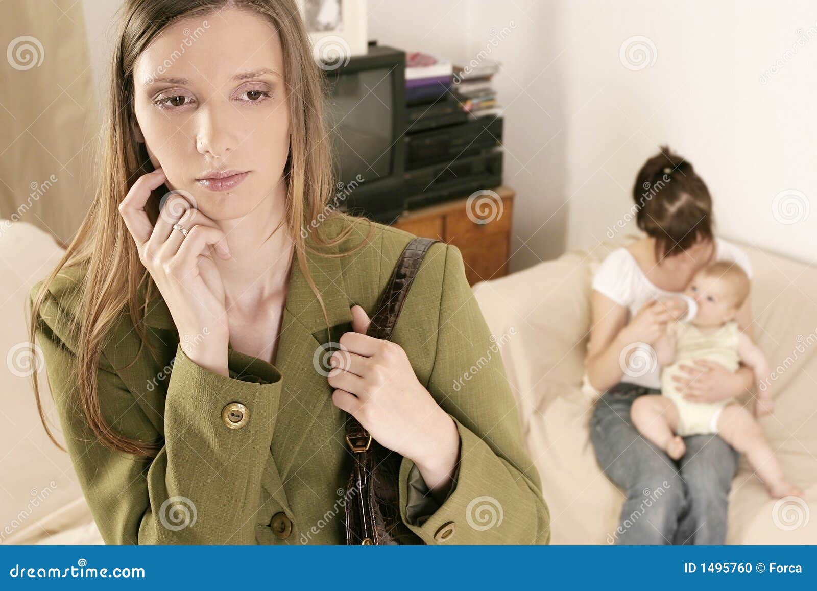 Working mother stock photo. Image of home, work, child - 1495760