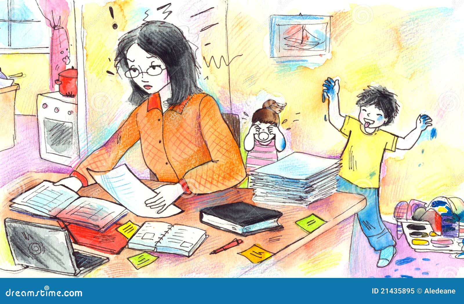 Working Mother stock illustration. Illustration of business - 21435895