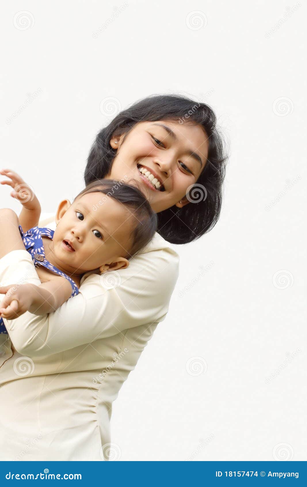 Working Mother Fun with Child Stock Photo - Image of woman, white: 18157474