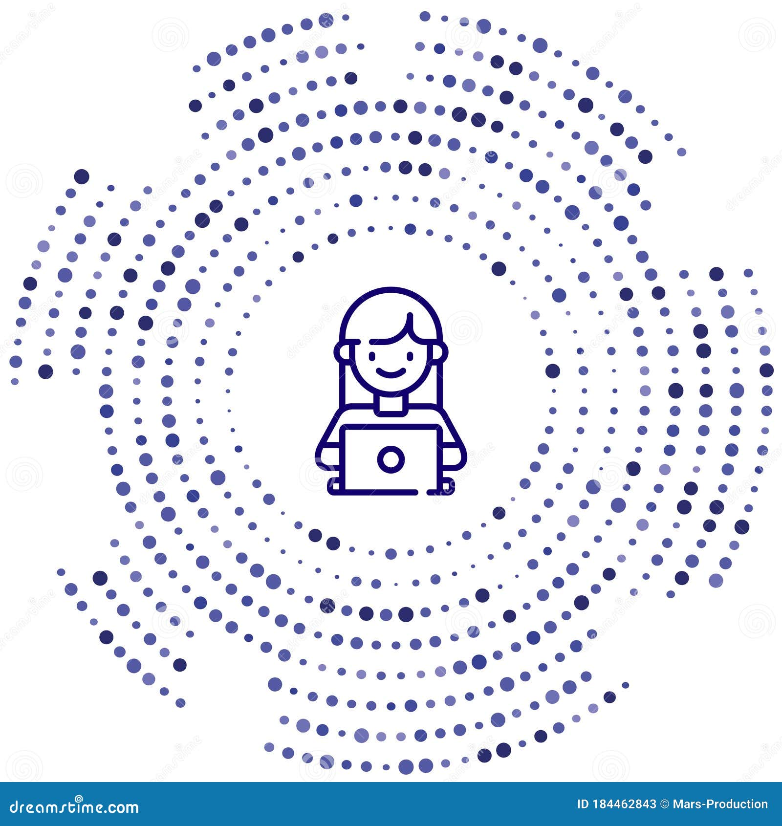 Working Mother Vector Icon. Working Mother Editable Stroke Stock Vector ...