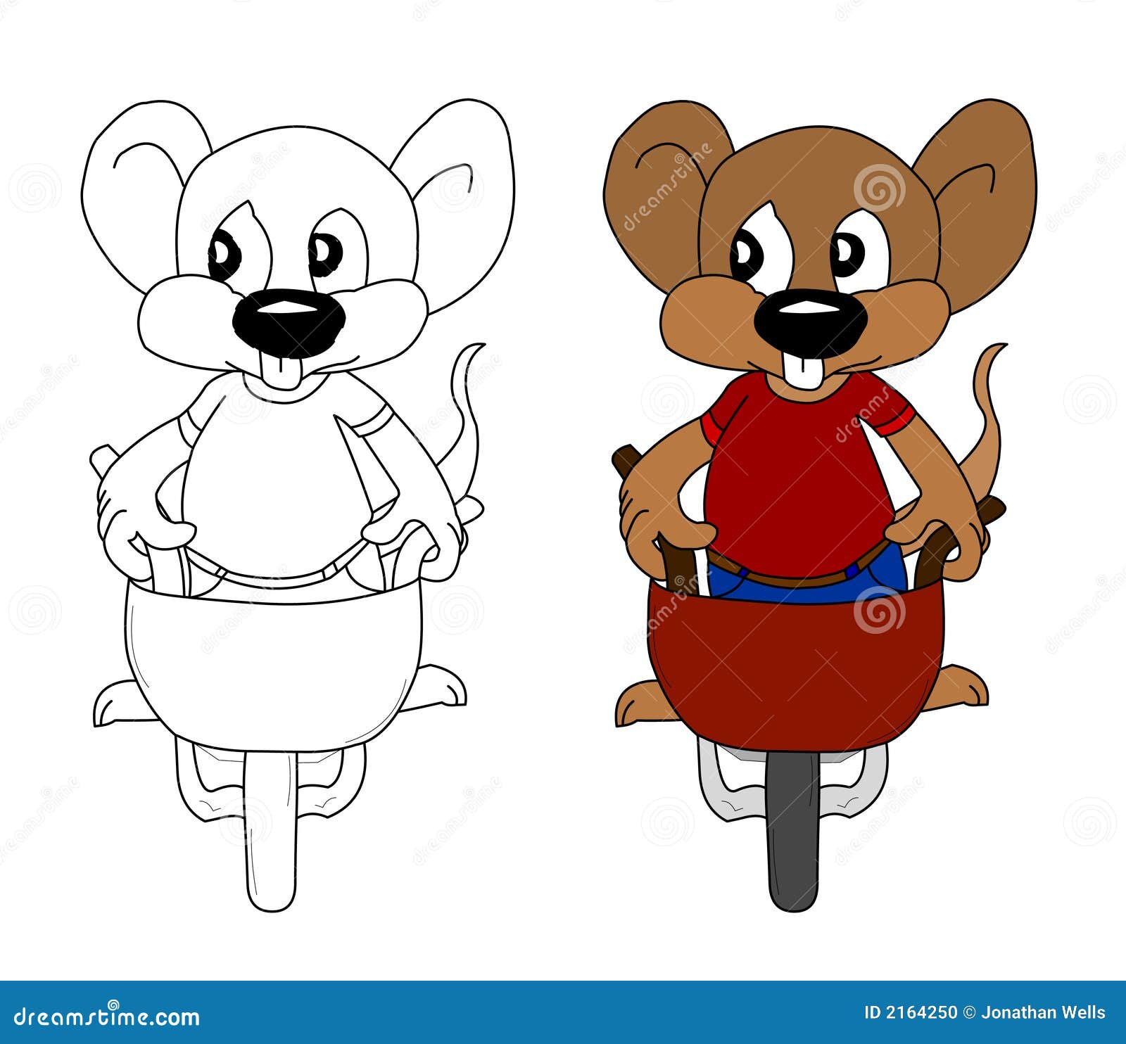 A Working Mouse stock vector. Illustration of color, rodents - 2164250