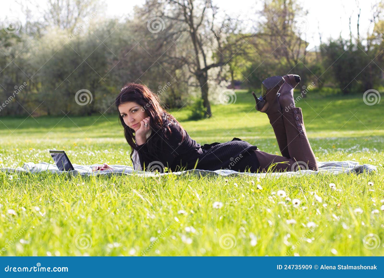 Working in nature stock image. Image of green, beautiful - 24735909