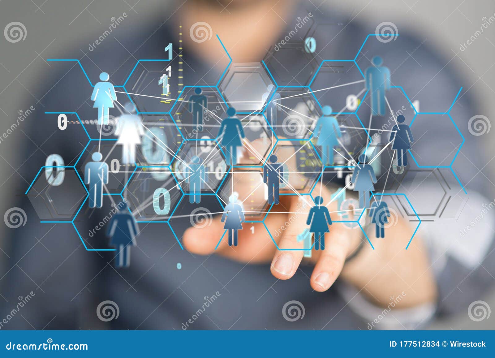 A Working with New Modern Computer Show Social Network Stock Photo ...