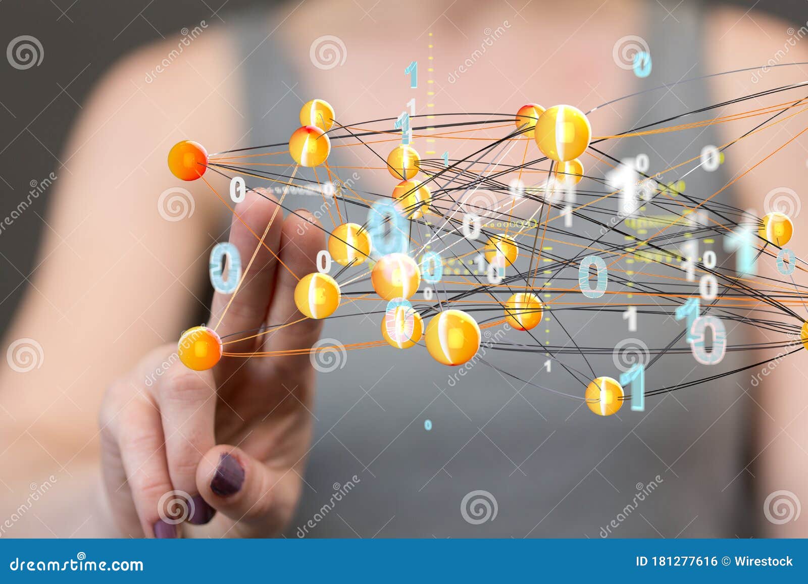 A Working with New Modern Computer Show Social Network Stock Photo ...