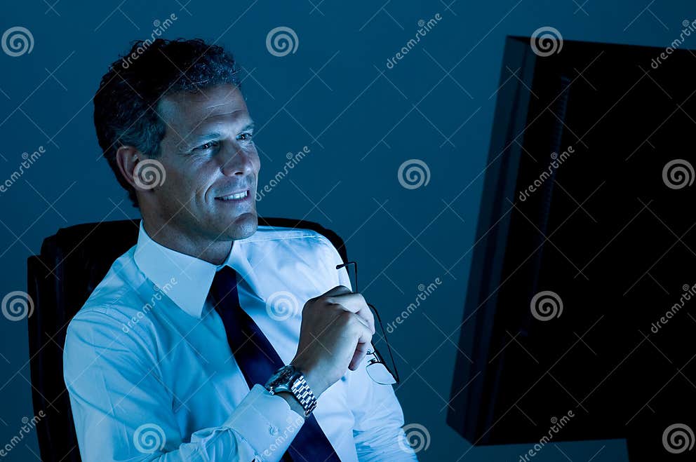 Working at night stock photo. Image of hard, night, indoor - 9915198