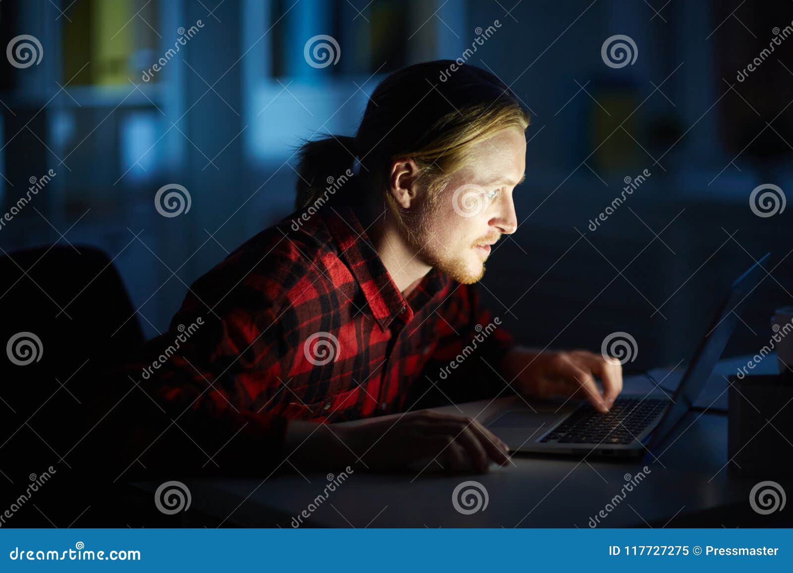 Working in the night stock image. Image of night, occupation - 117727275