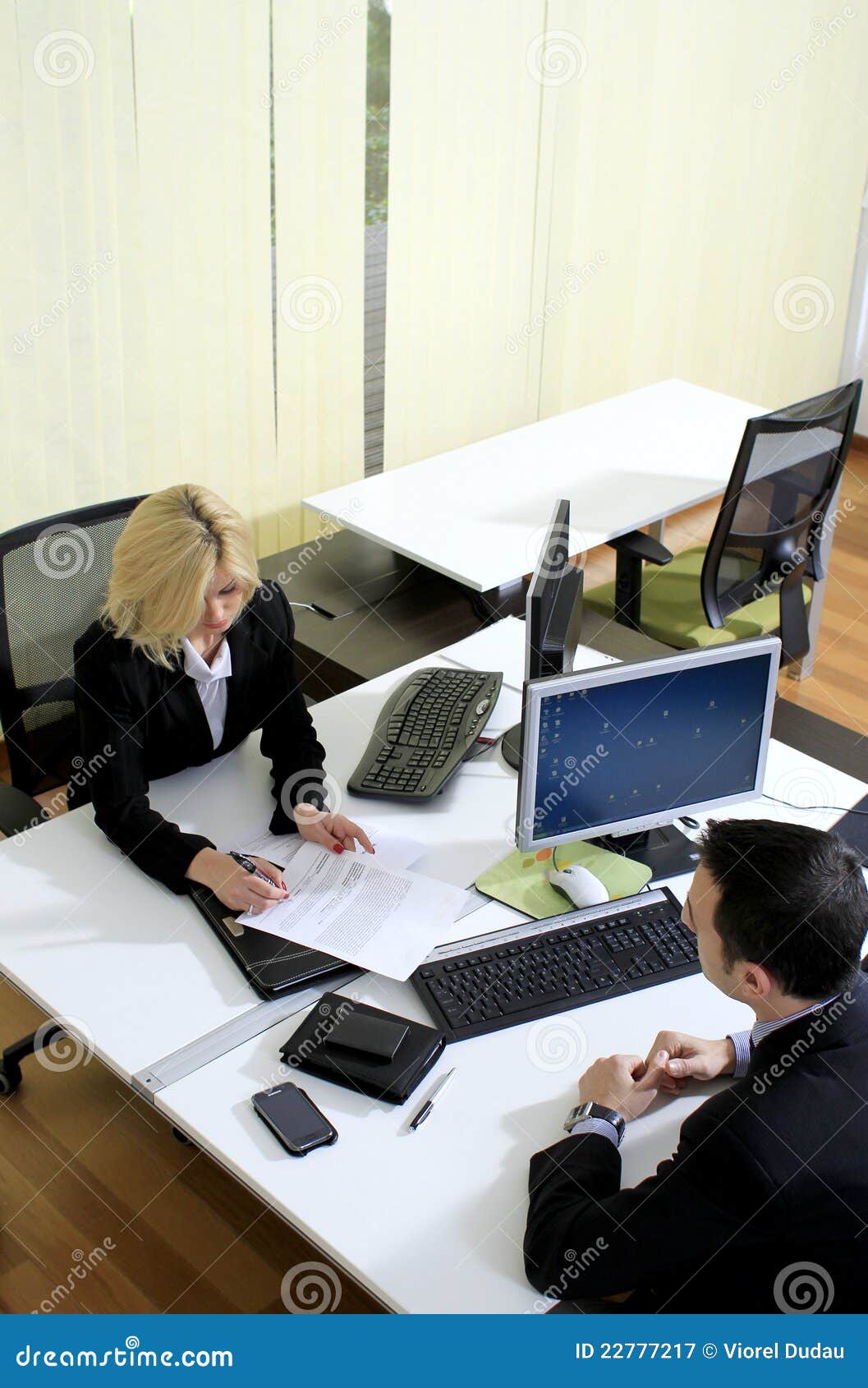 Working in the office stock image. Image of table, workers - 22777217
