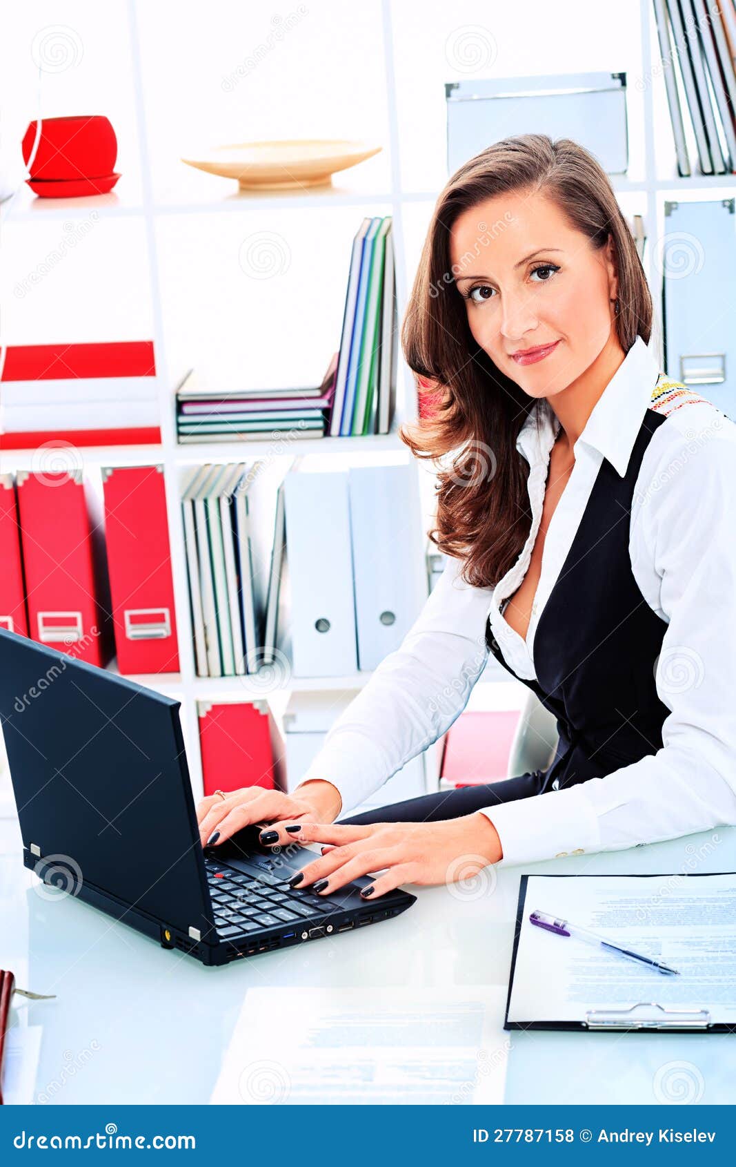 Working at office stock photo. Image of beautiful, portrait - 27787158