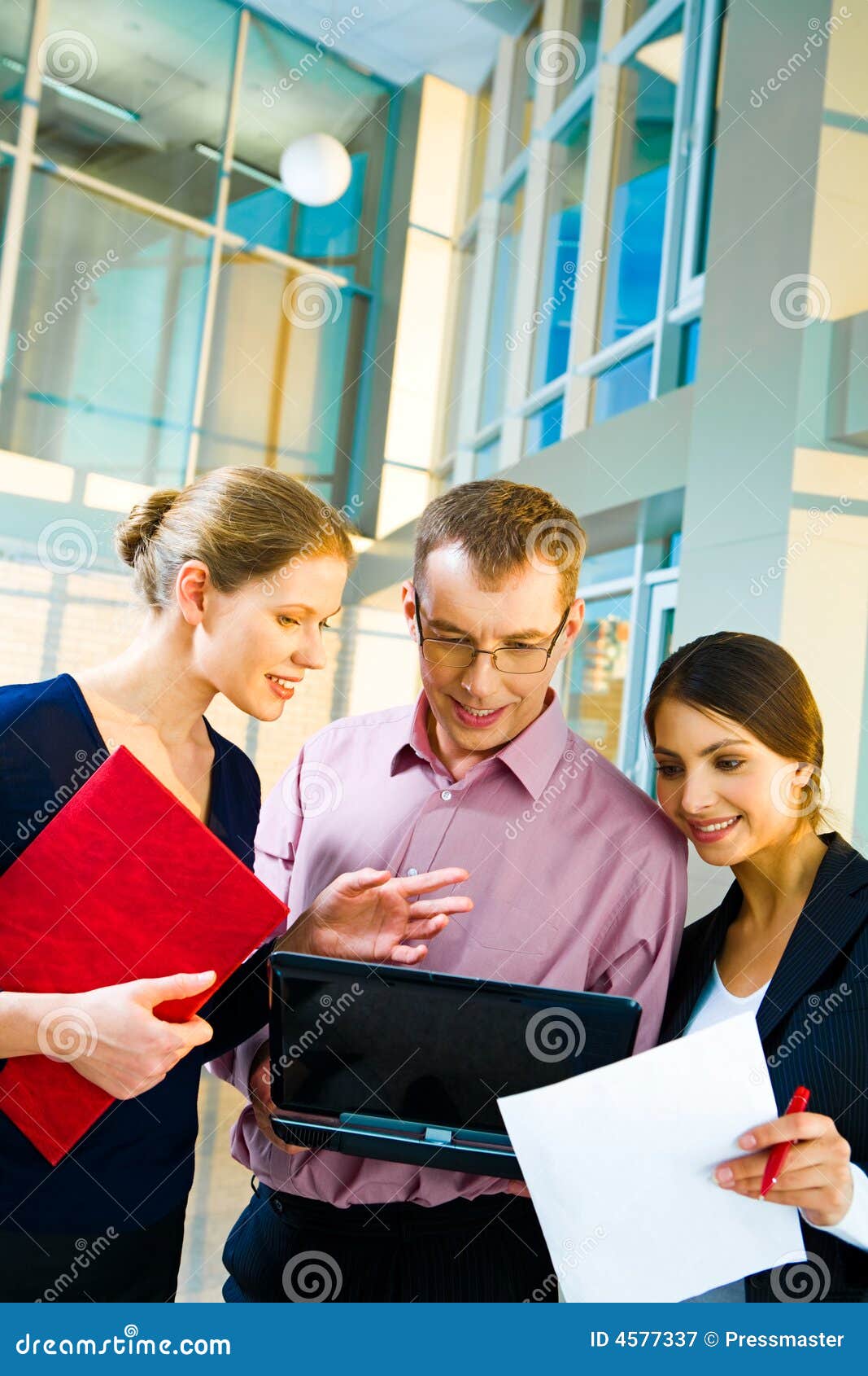 Working in the office stock image. Image of group, confident - 4577337