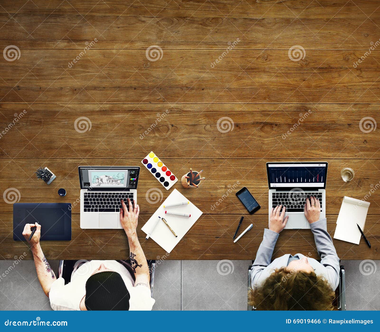Working Office Collaboration Graphic Statistics Concept Stock Photo ...