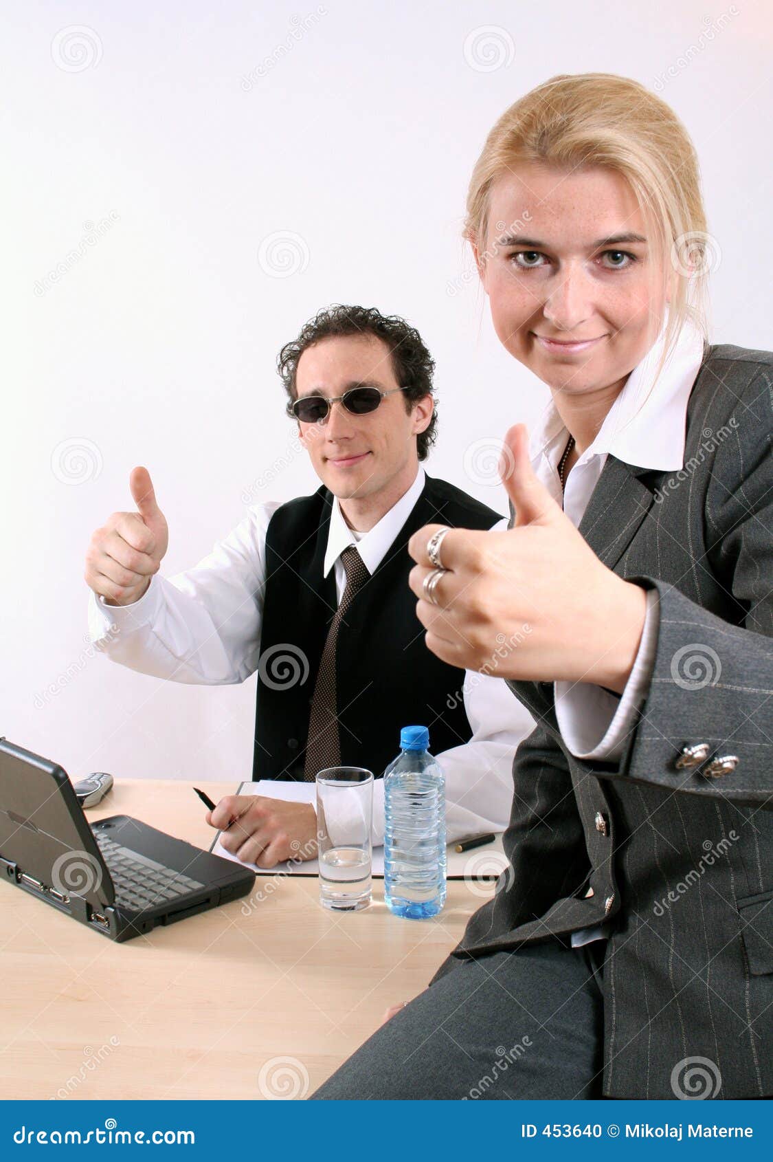 Working at office is cool stock photo. Image of customer - 453640