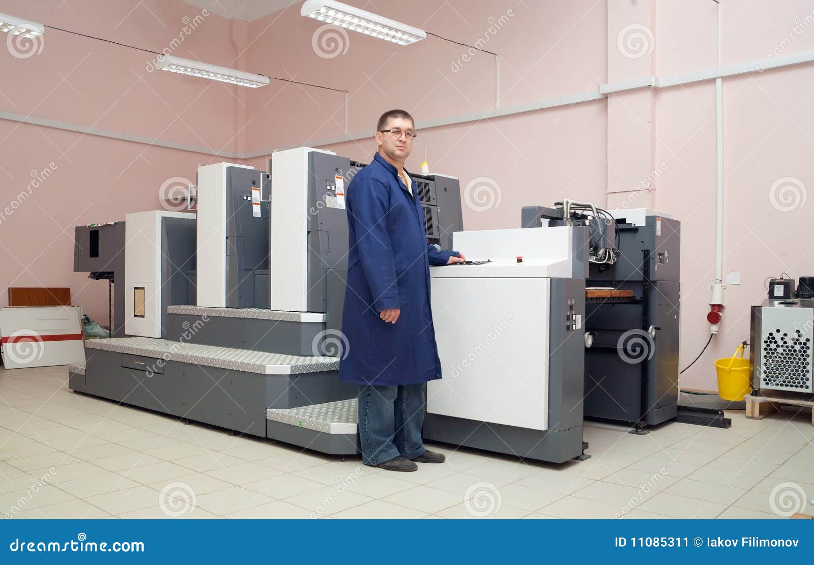 Working offset printer stock image. Image of ofset, tool - 11085311