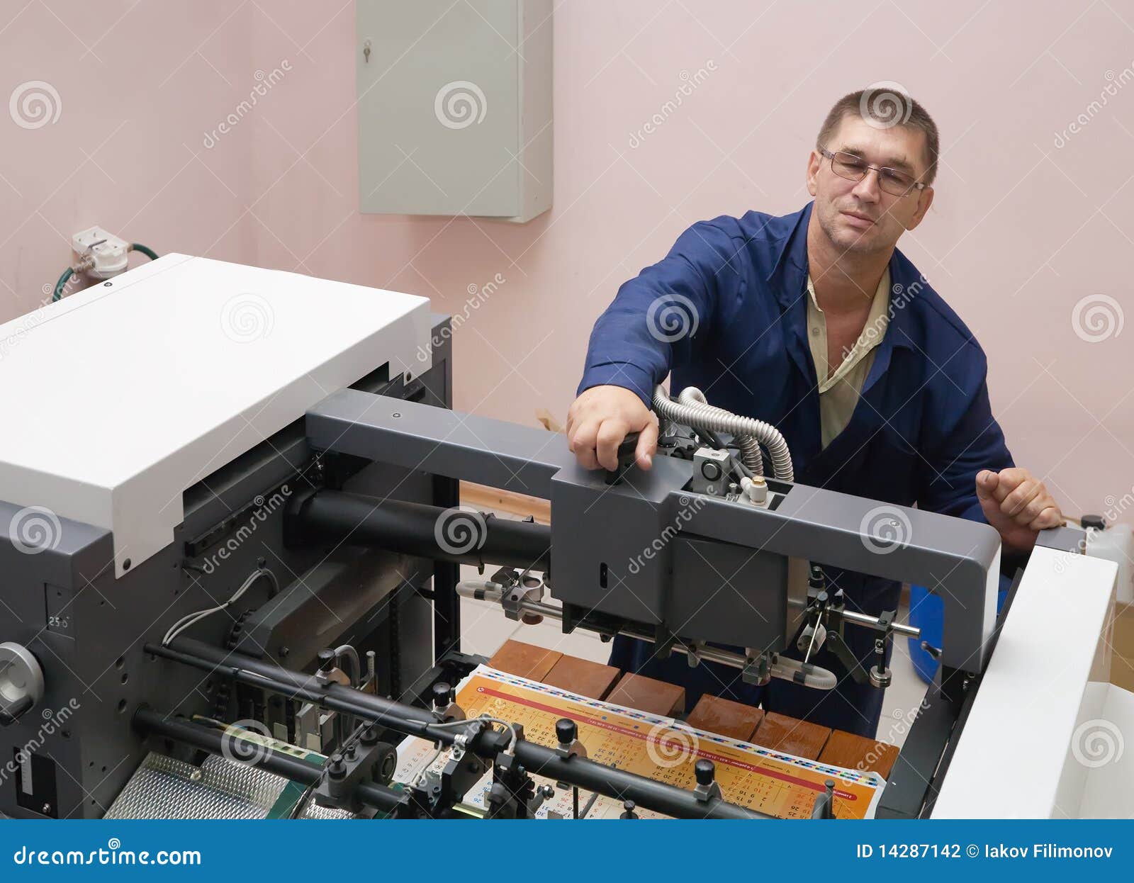 Working offset printer stock photo. Image of printed - 14287142