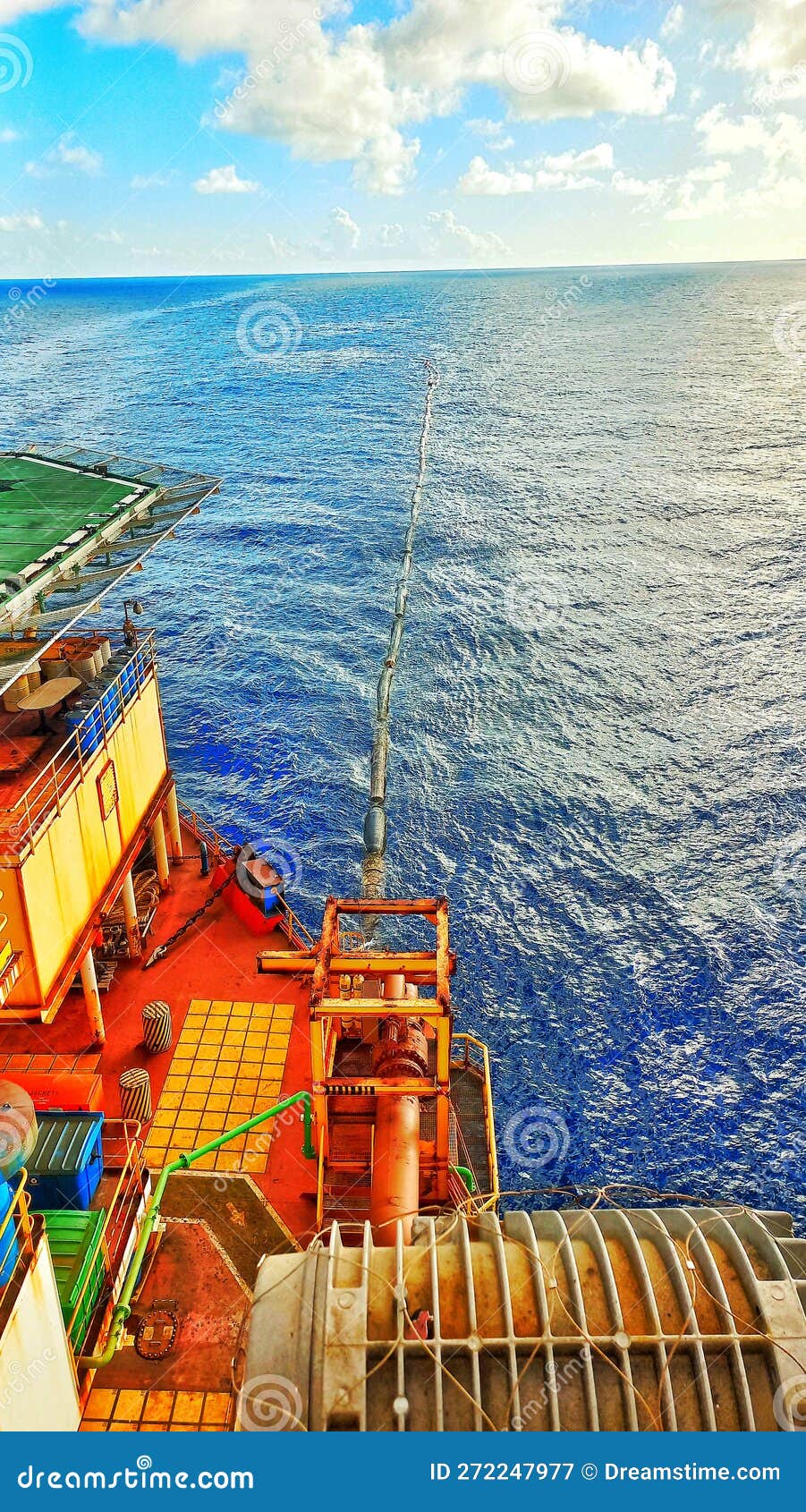 Working Offshore in a Platform of Oil and Gas Stock Image - Image of ...