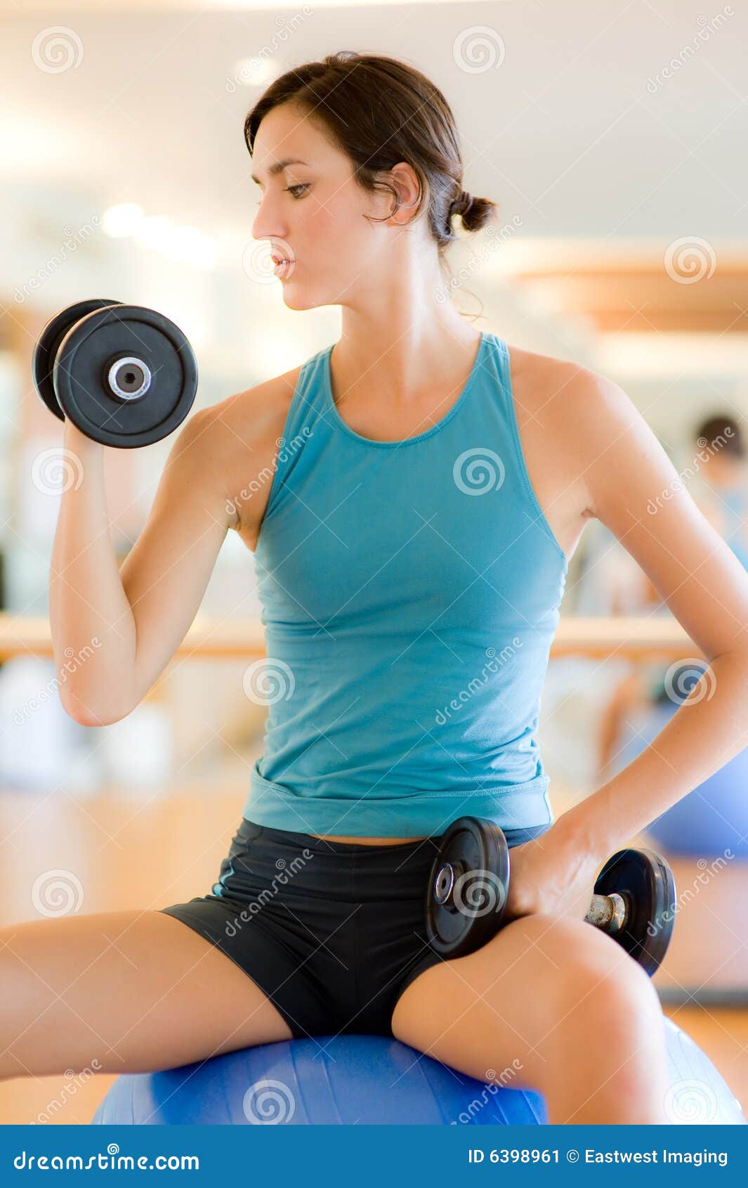 Working Out stock image. Image of blue, lifestyle, exercising - 6398961