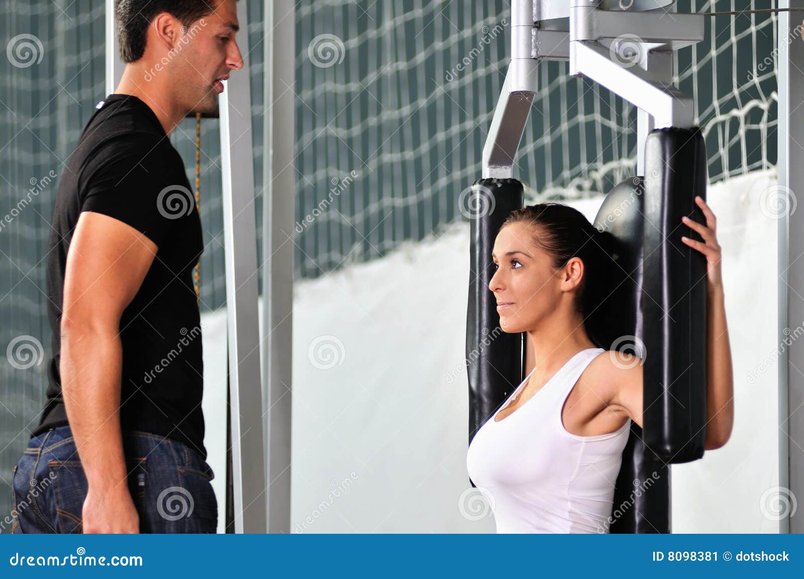 Working Out with Personal Trainer Stock Image - Image of lifestyle ...