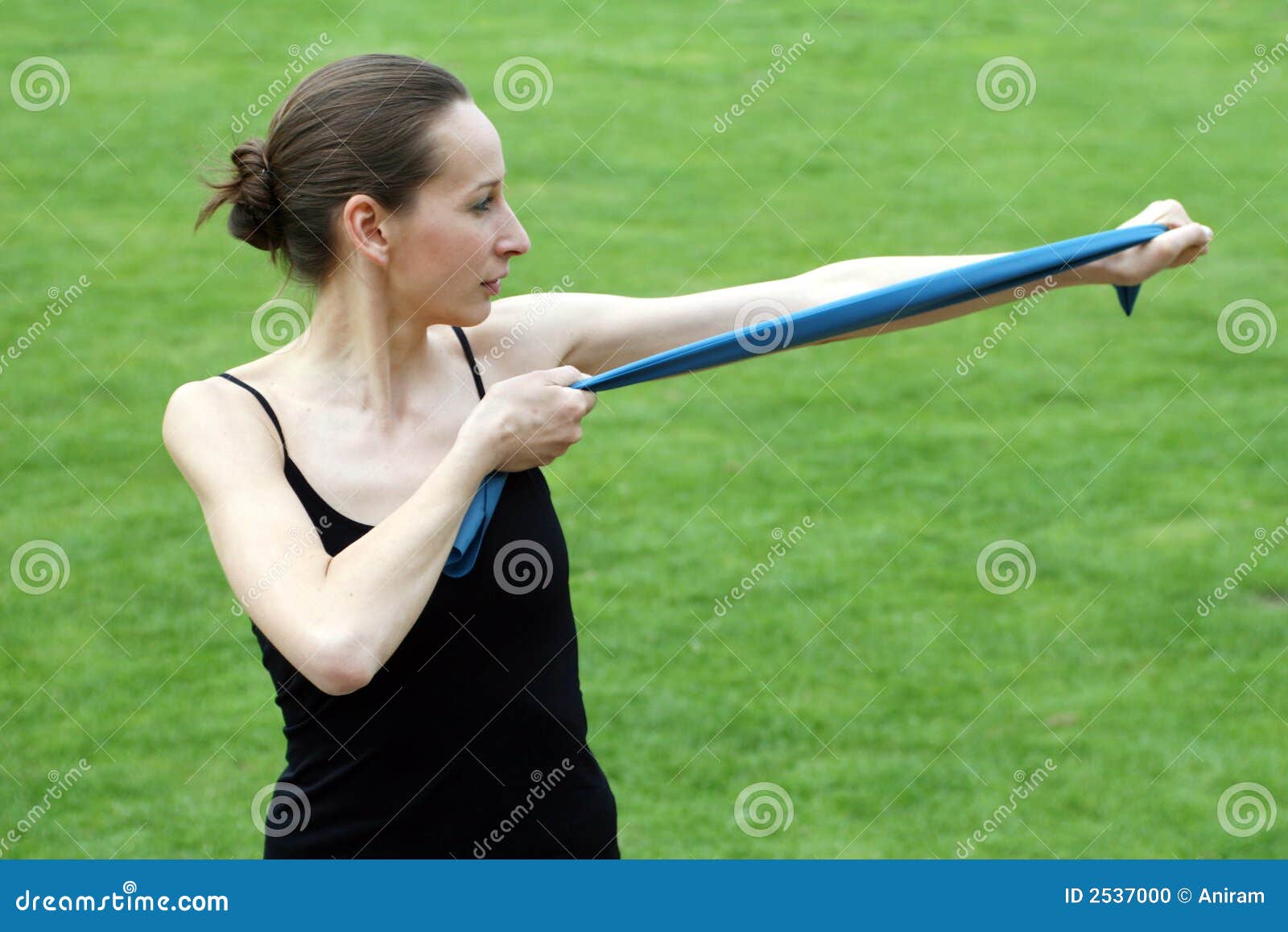 Working Out Stretching Band Stock Photo - Image of fitness, health: 2537000
