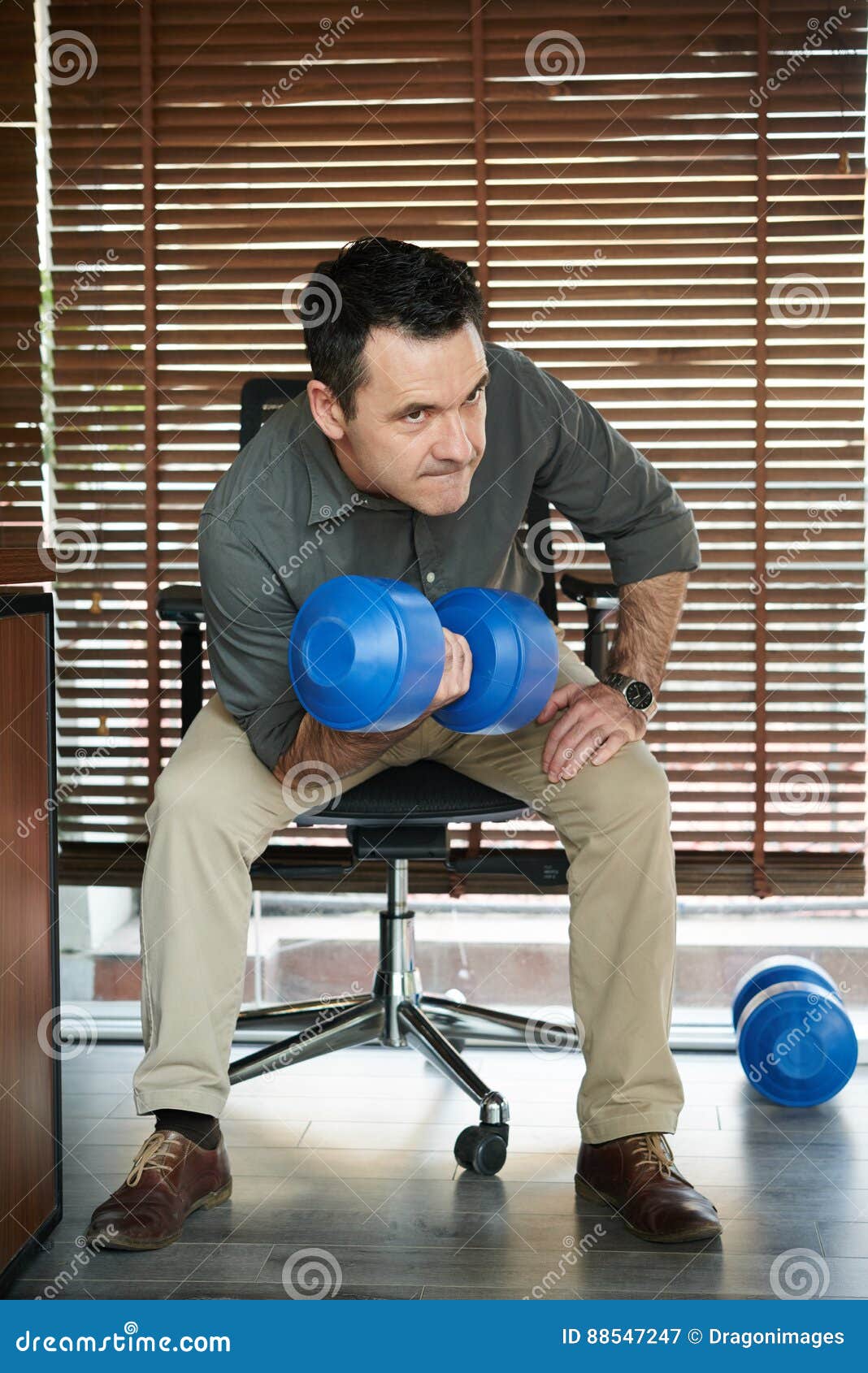 Working out at work stock image. Image of person, handsome - 88547247