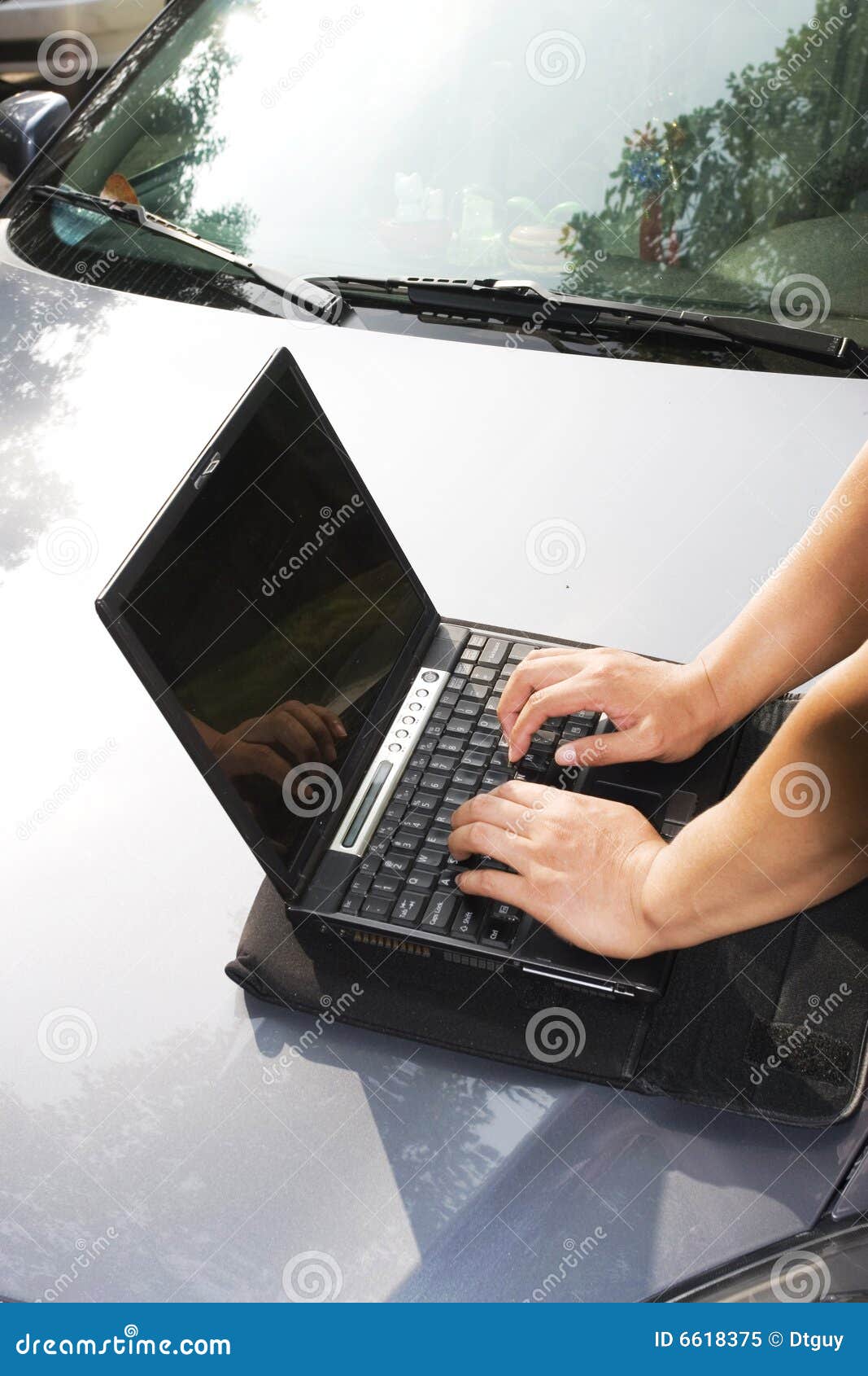 Working outdoors stock image. Image of education, motorcar - 6618375