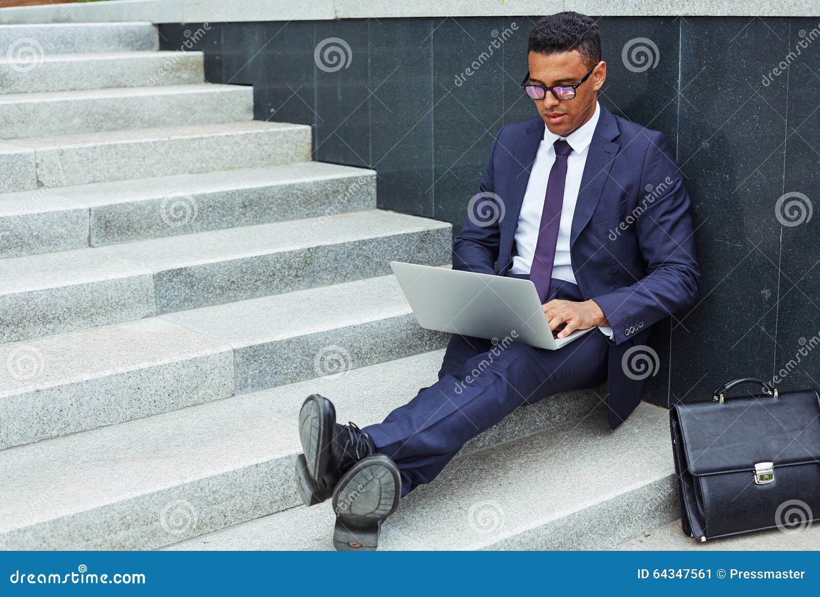Working outdoors stock image. Image of employee, businesspeople - 64347561