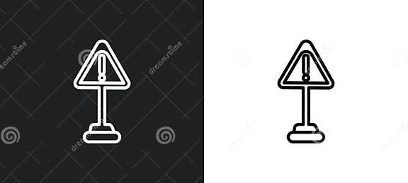Working Outline Icon in White and Black Colors. Working Flat Vector ...